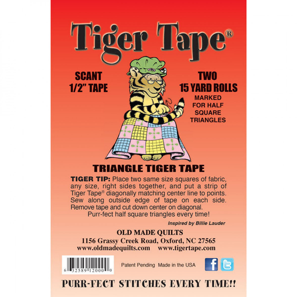 Tiger Tape - Scant 1/2” Triangle Tape – Paisleys Quilt Shop