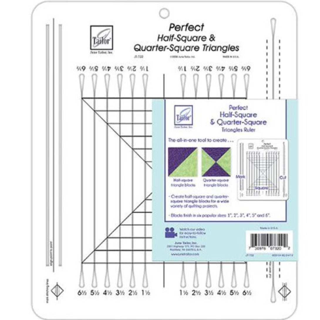 Perfect Half-Square & Quarter-Square Triangles - Slotted Ruler - 12.5 ...