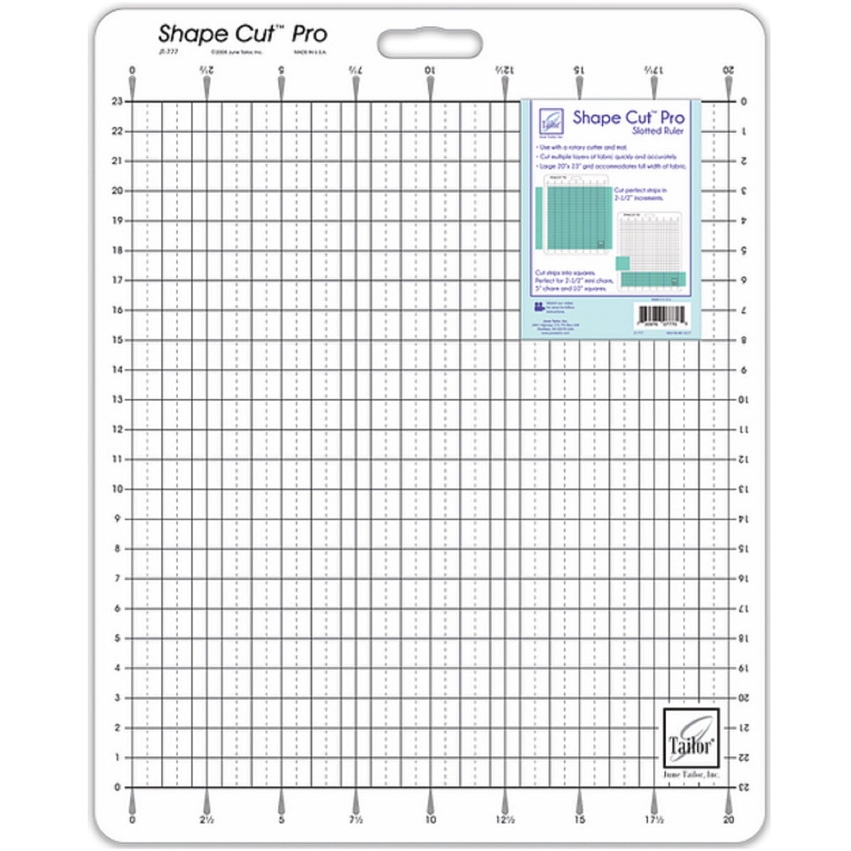 Shape Cut Pro Slotted Ruler - 28” x 22.5” – Paisleys Quilt Shop